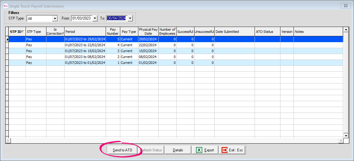 Single Touch Payroll submission fails