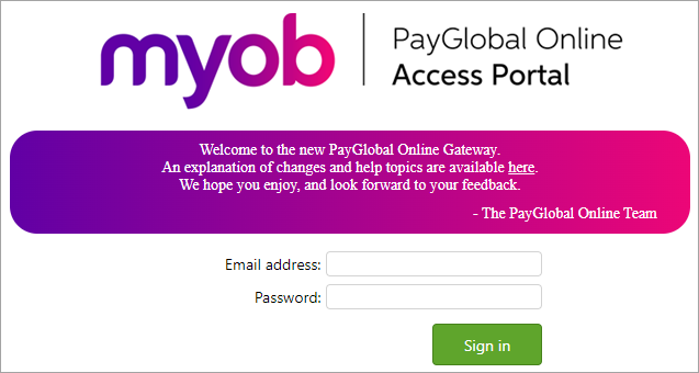 Accessing PayGlobal - Summary