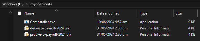 Manually installing an STP security certificate