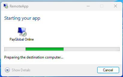 PayGlobal login errors