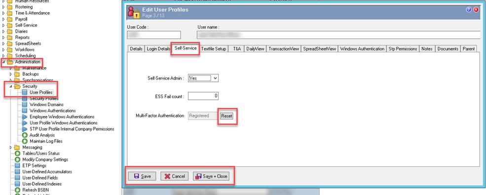 ESS Admin - How to reset Two-Factor Authentication