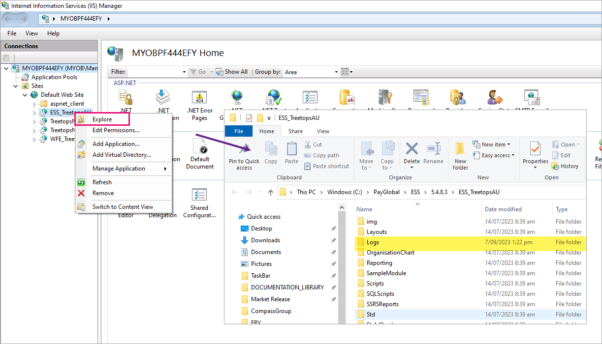 How to locate ESS and Workflow Engine (WFE) log files