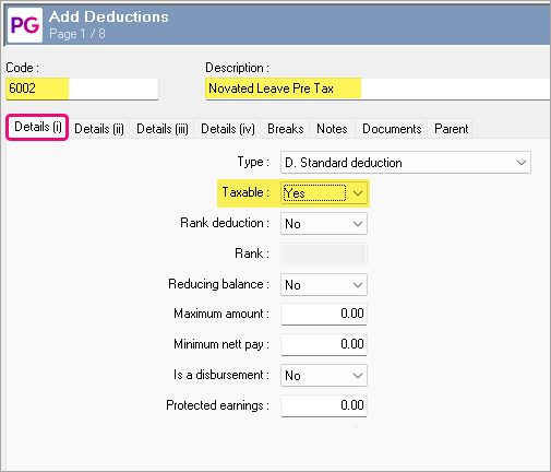 Setup Novated Lease Deductions - Australia