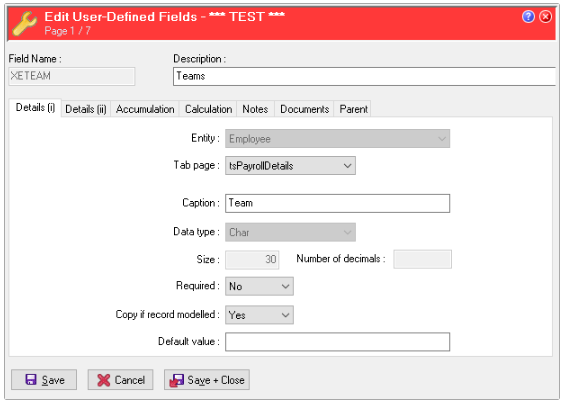 Adding a new field to an Employee record