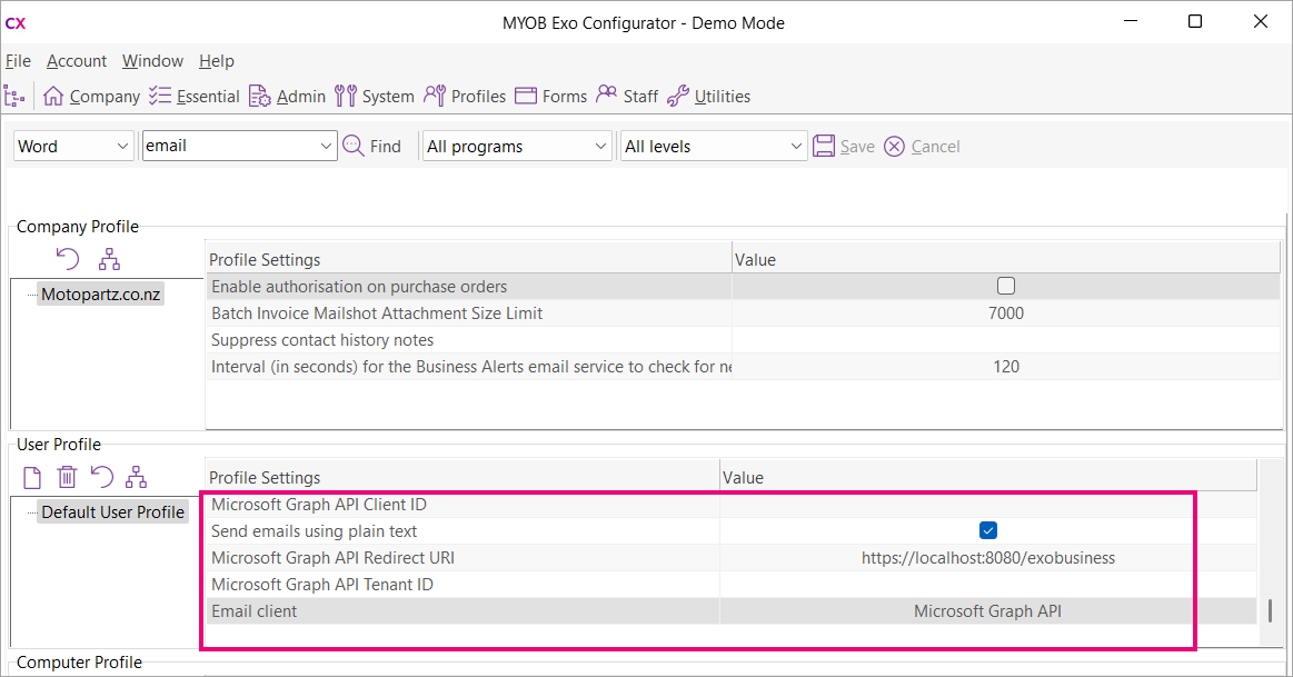 Setting up Graph API for sending emails