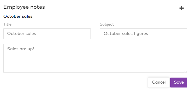 Adding documents and notes to employee records