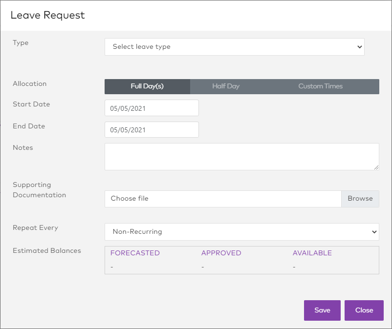 Checking my leave balances