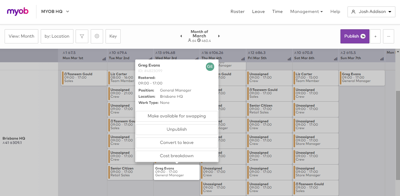 How do I make a shift available/unavailable for swapping?