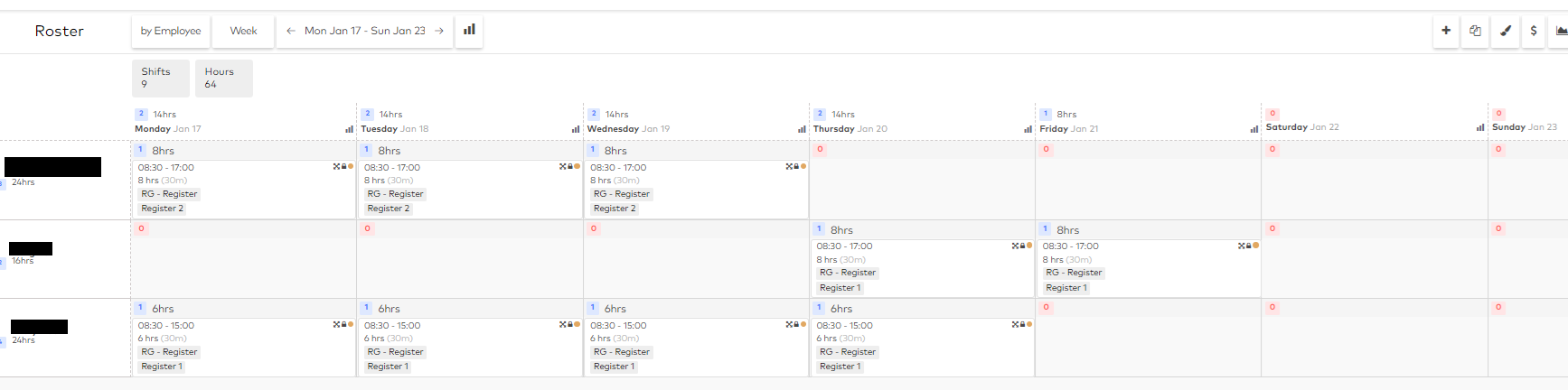 Why aren't costs showing on roster screen?