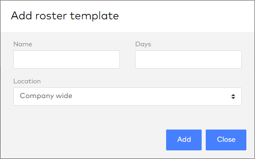 Using Roster Templates