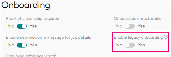 Onboarding - Initial setup