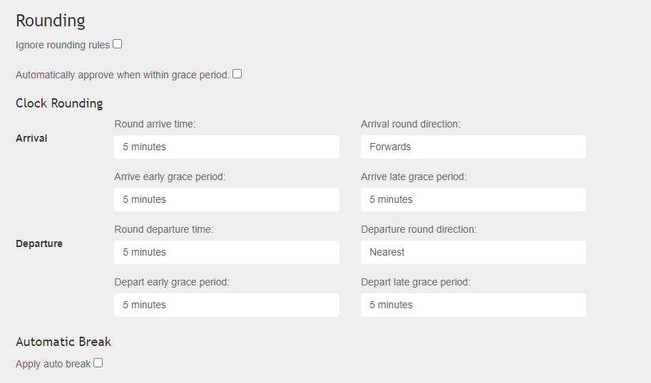 Adjusting clock rounding