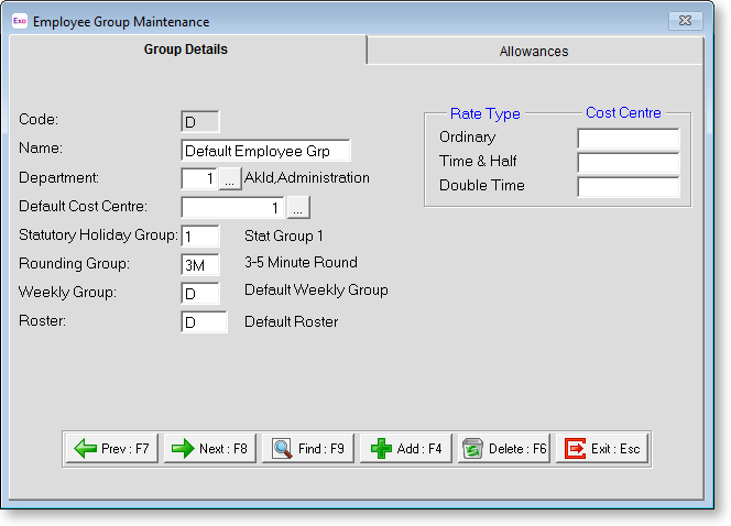 Setup Cycle Step Seven - Employee Groups