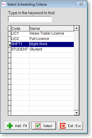 Time and Attendance Scheduling Criteria