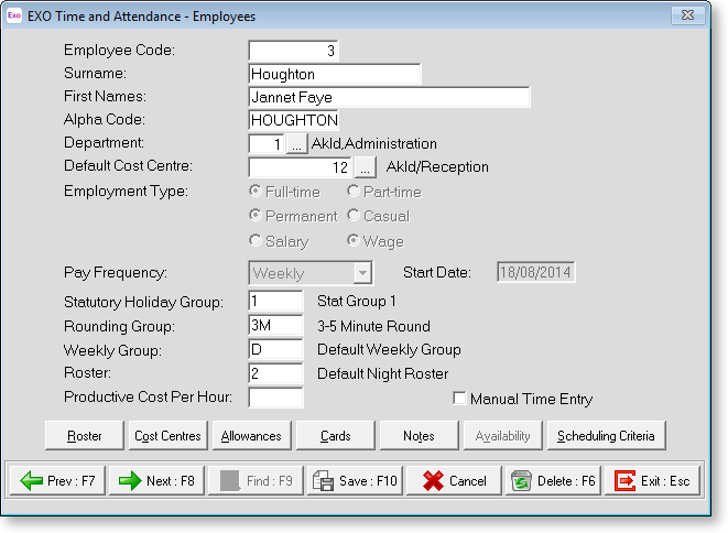 Setup Cycle Step Eight: Exo Time and Attendance Employees
