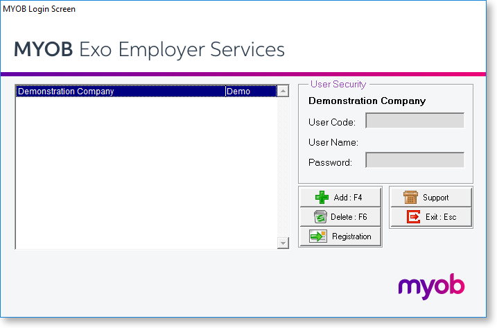 Exo Timesheet Login Screen