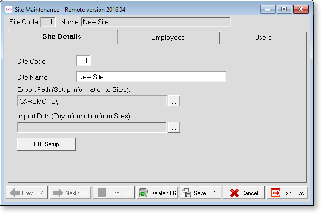 Adding Remote Sites