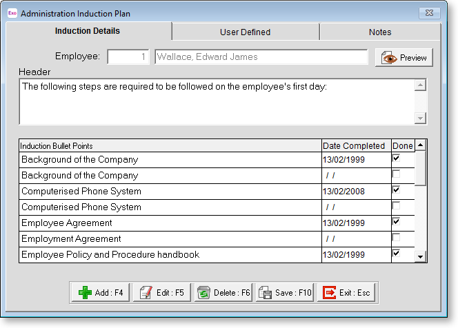 Employee Information Induction