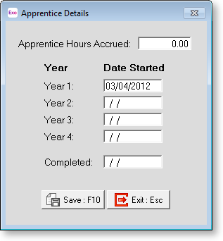 Employee Details Tab