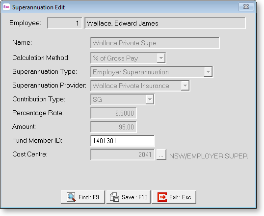 Standard Pay - Superannuation
