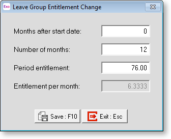 Personal Leave Groups