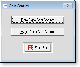 Cost Centres