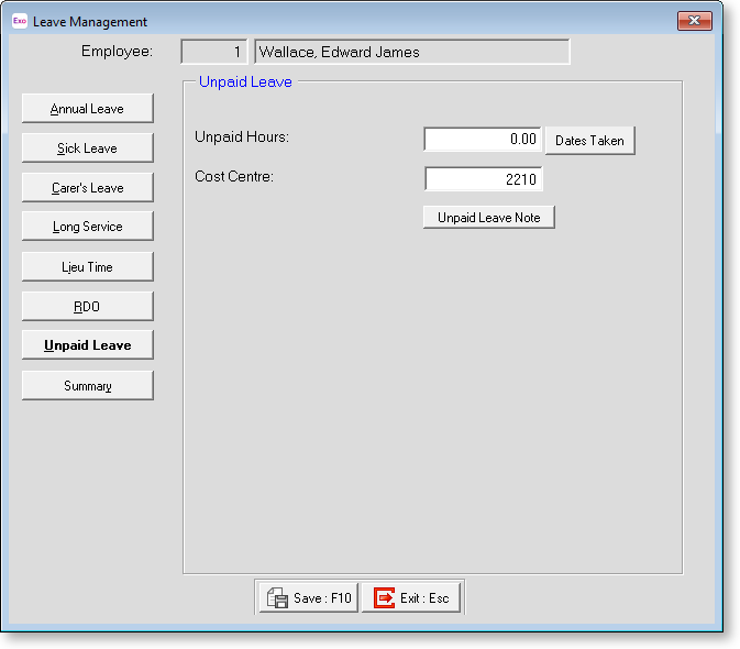 Current Pay - Unpaid Leave