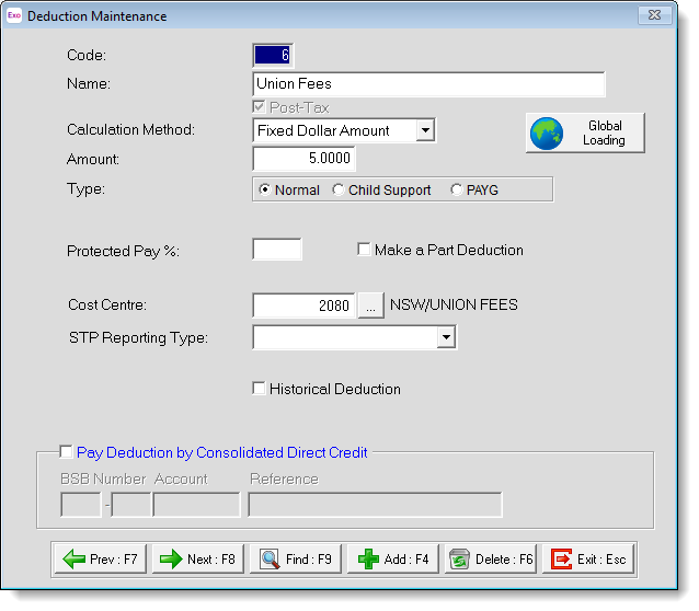 Step Four - Add Deductions
