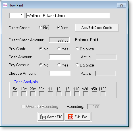 Standard Pay - How Paid