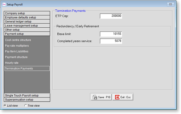 Payment Setup