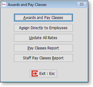 Awards and Pay Classes