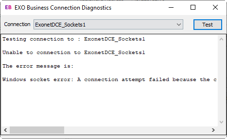 DCE Error (Client Side) - Windows Socket Error: A connection attempt ...