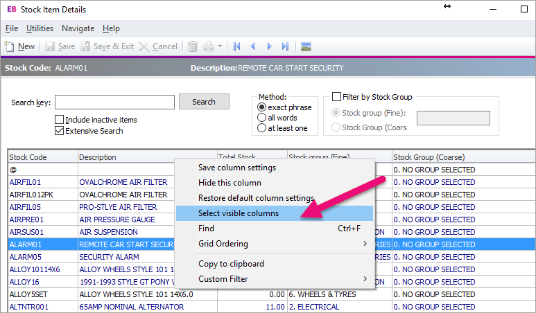Tips for using MYOB Exo